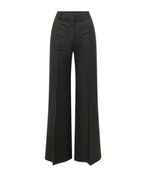 Victoria Beckham Alina Patch-pocket Trousers - Black