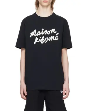 Maison Kitsuné Logo Printed Crewneck T-shirt