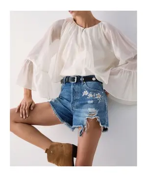 Liu Jo Ruffled Crewneck Blouse