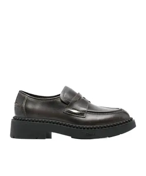 Ash Round-toe Loafers - Black