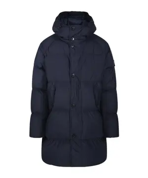 Stone Island Hooded Down Jacket - Blue