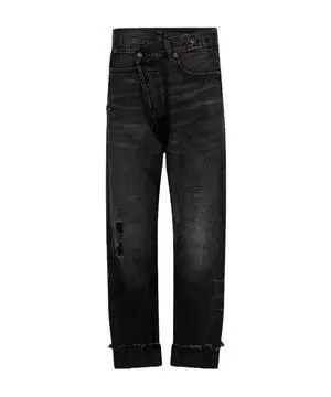 R13 Crossover Waistband Jeans - Black