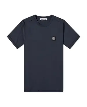 Stone Island Logo Patch Crewneck T-shirt - Blue