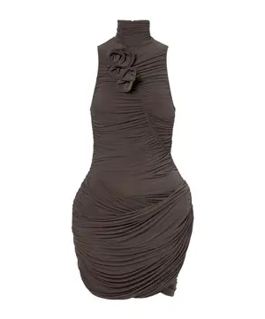 Magda Butrym Turtleneck Dress - Black