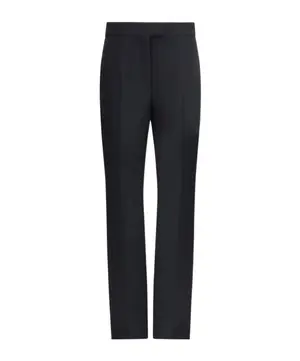 Rochas Straight-leg Pleat-detail Tailored Trousers - Black