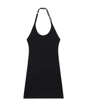 COURREGES Courrèges Holistic Buckle 90's Ribs Long Dress - Black