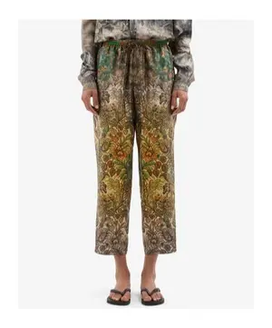 PIERRE-LOUIS MASCIA Aloe Elastic Waist Printed Casual Pants