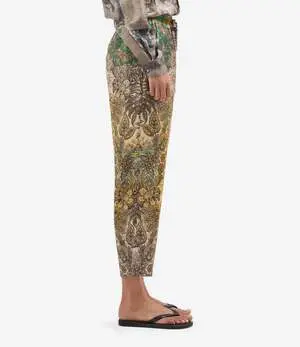PIERRE-LOUIS MASCIA Aloe Elastic Waist Printed Casual Pants