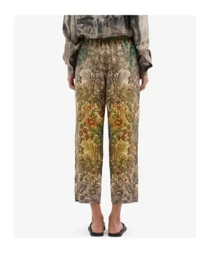PIERRE-LOUIS MASCIA Aloe Elastic Waist Printed Casual Pants
