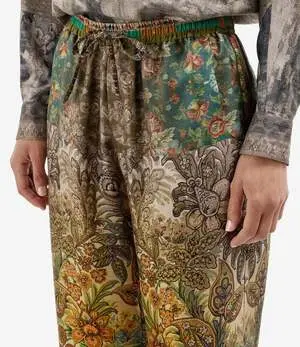 PIERRE-LOUIS MASCIA Aloe Elastic Waist Printed Casual Pants