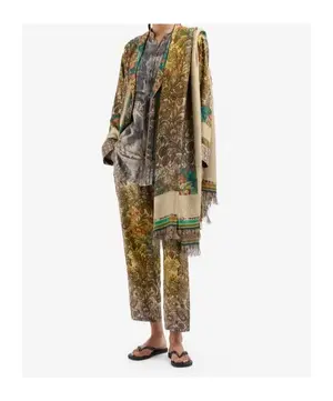 PIERRE-LOUIS MASCIA Aloe Elastic Waist Printed Casual Pants