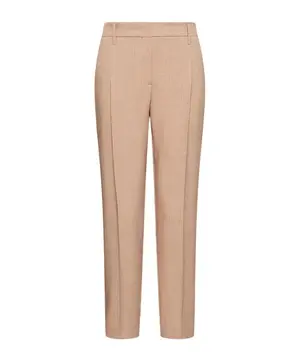 Marella High Waist Casual Pants - Nude