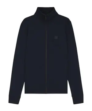 Hugo Boss Logo-appliqué Zip-up Sweatshirt - Dark Blue
