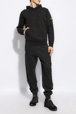 Stone Island Logo Patch Slim Fit Trousers