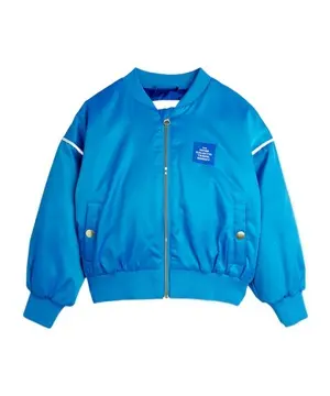 MINI RODINI Travel Agency Baseball Jacket - Blue