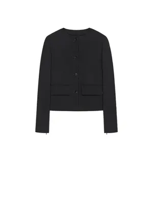 COURREGES Courrèges Two-pocket Buttoned Jacket - Black