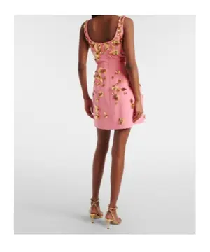 Carolina Herrera Floral Satin Mini Dress