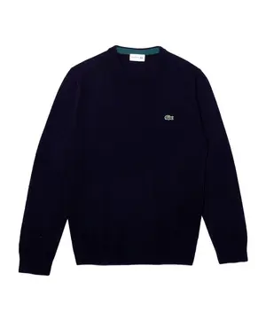 Lacoste Logo-patch Crewneck Pullover - Black