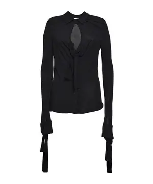 MSGM Draped Cut Out Detailed Shirt