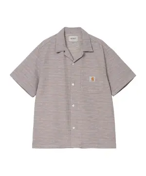 Carhartt Work In Progress Short Sleeve Gellar Stripe Shirt - Gray
