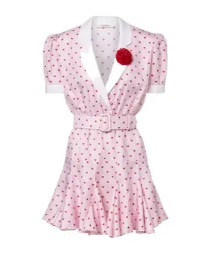 RODARTE Printed Silk Twill Minidress - Pink