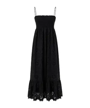 MC2 SAINT BARTH Embroidered Sleeveless Dress - Black