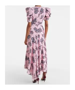RODARTE Floral Applique Silk Gown