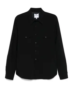Aspesi Flannel Curved Hem Shirt Jacket