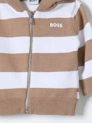 Hugo Boss Striped Knit Hoodie