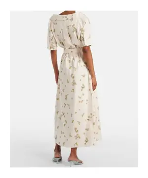 Altuzarra Lydia Floral Cotton-blend Wrap Dress - White