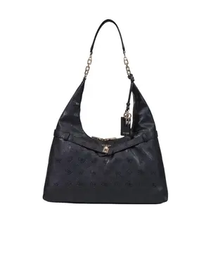 Guess Zippered Shoulder Bag - Black