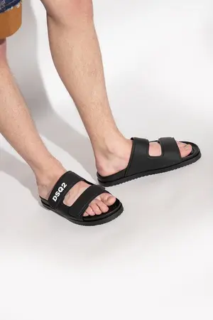 Dsquared2 Logo Printed Open Toe Sandals