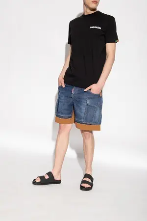 Dsquared2 Logo Printed Open Toe Sandals