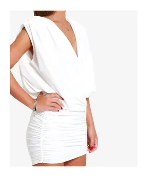 AMAZUIN Flowing V-neck Dress