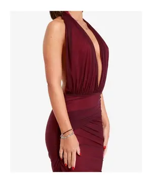 AMAZUIN Transparent Pleated Midi Dress