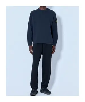 Stone Island Crewneck Sweatshirt With Sleeve Logo Patch