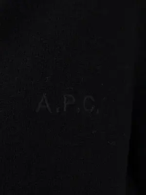 A.p.c. V-neck Logo Embroidered Cardigan