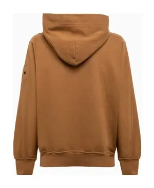 Stone Island Plain Logo-patch Cotton Hoodie