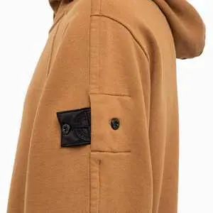 Stone Island Plain Logo-patch Cotton Hoodie