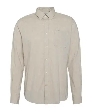 Barbour Nelson Tailored Long-sleeved Shirt - Stone