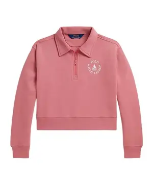 Polo Ralph Lauren Logo-print Quarter-zip Sweater - Pink