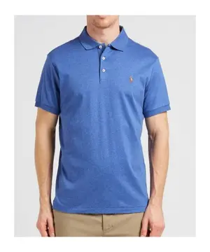 Polo Ralph Lauren Logo Embroidered Short-sleeved Polo Shirt - Blue