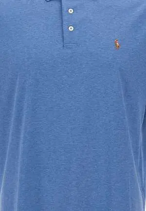 Polo Ralph Lauren Logo Embroidered Short-sleeved Polo Shirt - Blue