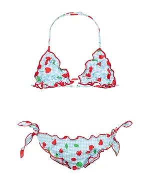 MC2 SAINT BARTH Cris Bikini With Vichy And Cherries Pattern