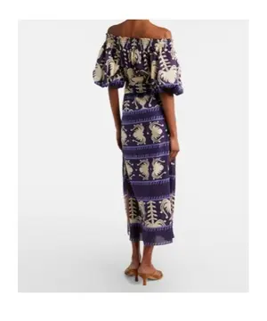 Johanna Ortiz Printed Poplin Midi Dress
