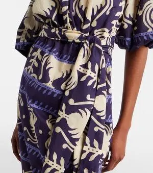 Johanna Ortiz Printed Poplin Midi Dress