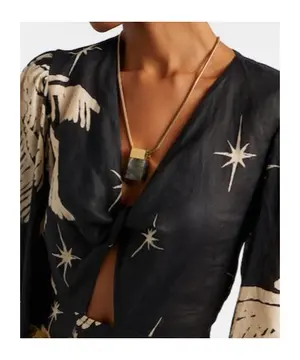 Johanna Ortiz Linen Maxi Dress