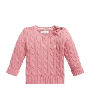 Polo Ralph Lauren Cable-knit Buttoned Sweater - Pink