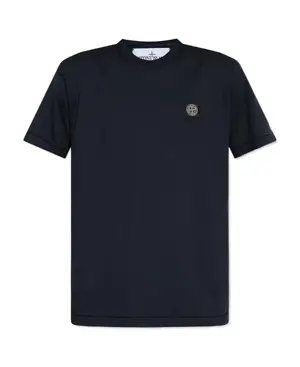 Stone Island Logo Patch Crewneck T-shirt - Blue