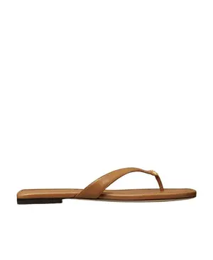 Tory Burch Logo Plaque Thong Sandals